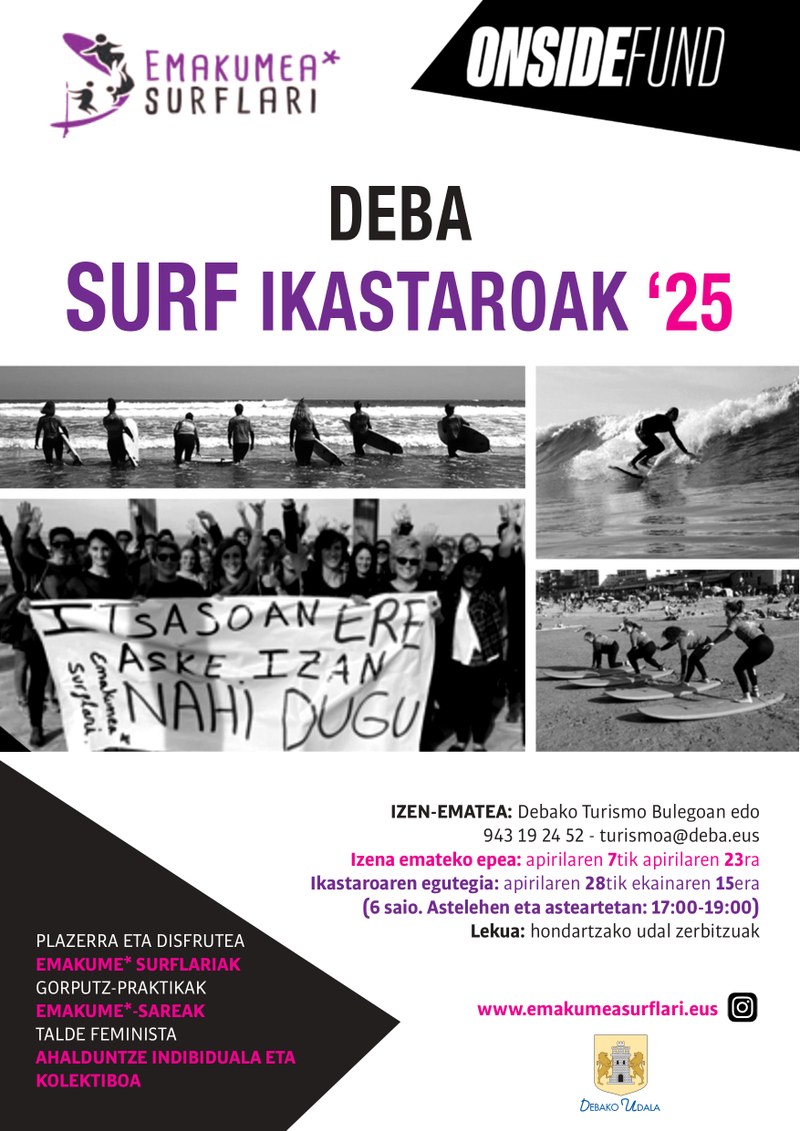 Emakumea Surflari: el curso que aúna surf y empoderamiento femenino en Deba